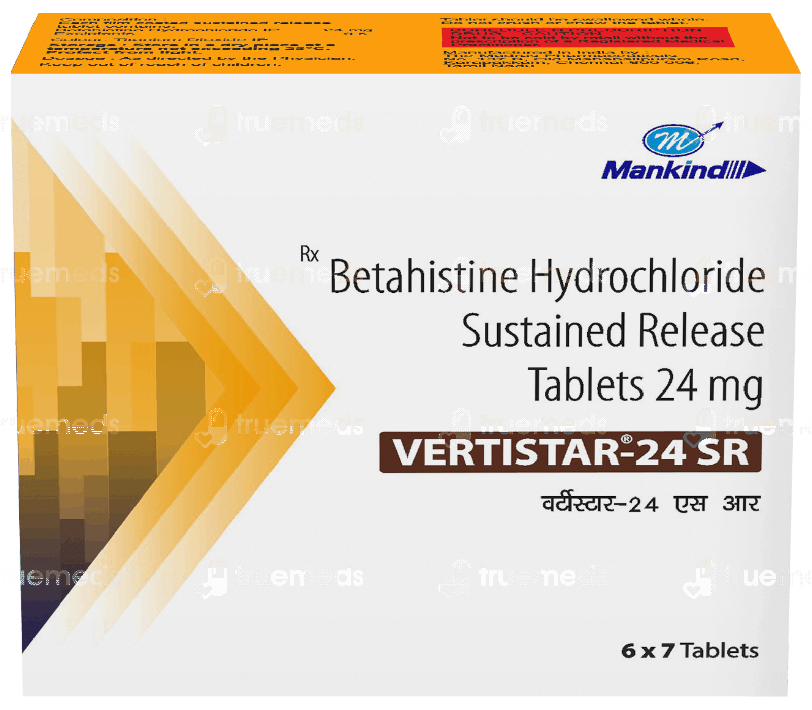 Vertistar 24 Sr Tablet 7 - Uses, Side Effects, Dosage, Price | Truemeds