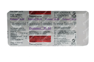 Prolomet Xl 50 Mg Tablet 10 - Uses, Side Effects, Dosage, Price | Truemeds