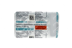 Metatime 500 MG Tablet Xr 10 - Uses, Side Effects, Dosage, Price | Truemeds