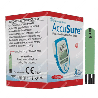 Dr Gene Accusure Blood Glucose Test Strip 25 - Uses, Side Effects ...