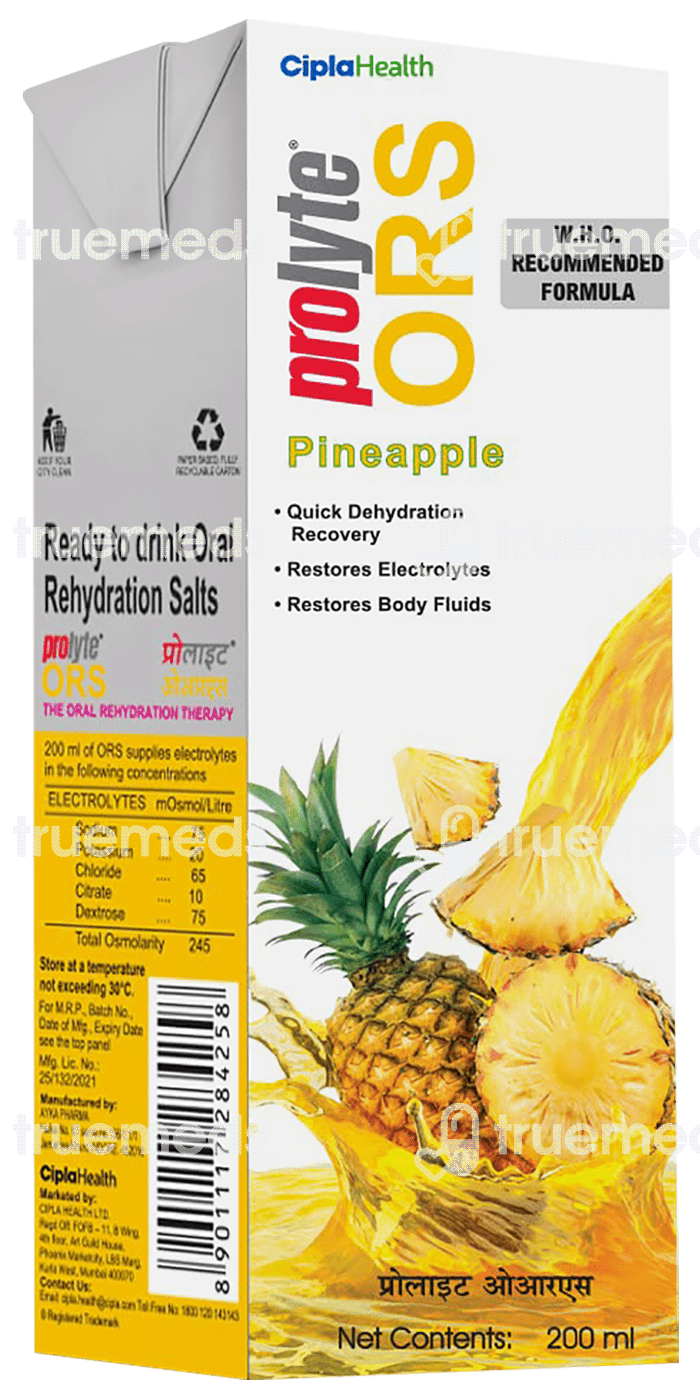 Ors Prolyte Pineapple Tetra 200 Ml - Uses, Side Effects, Dosage, Price ...