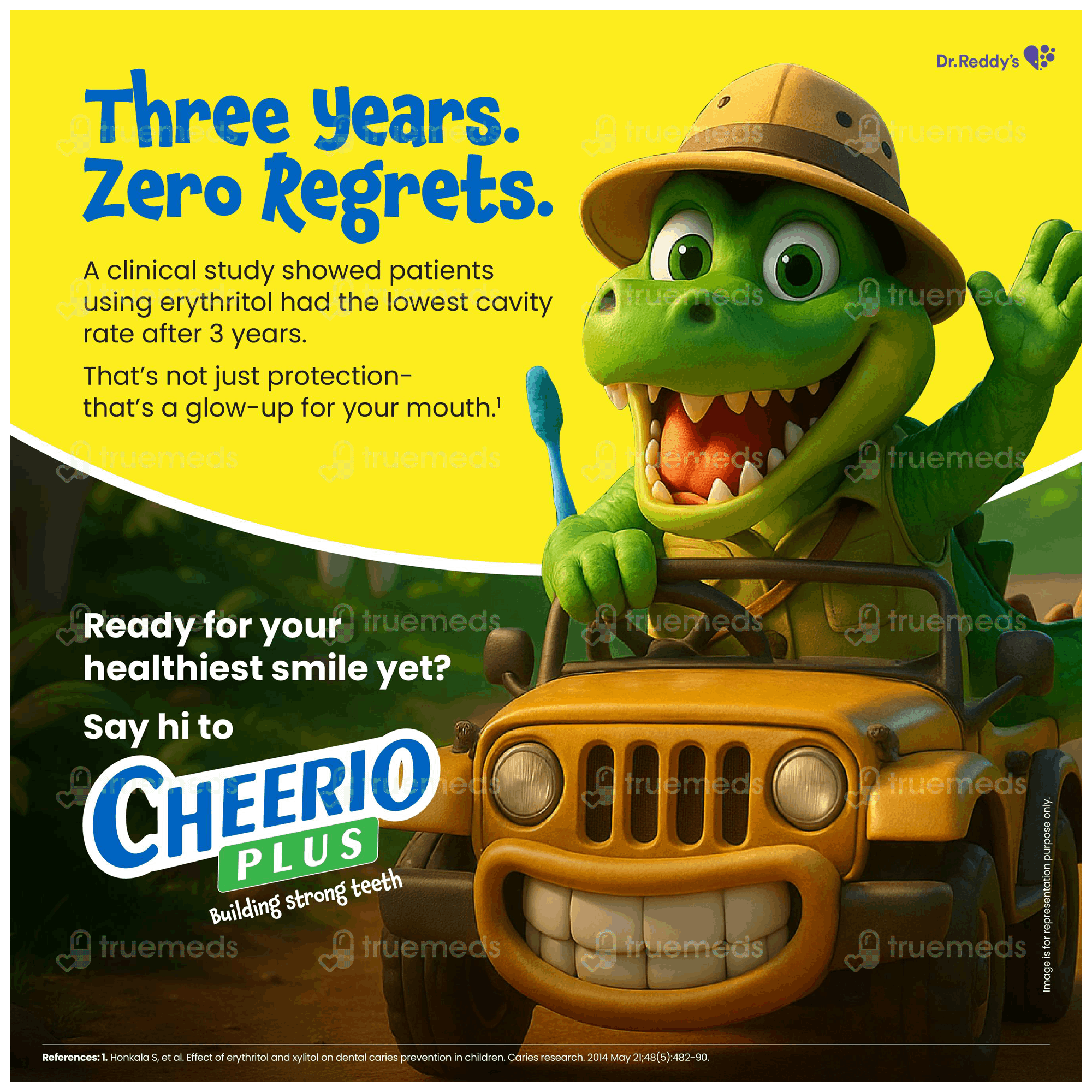 Cheerio Plus Strawberry Flavour Sugar Free Toothpaste 75gm - Uses, Side ...