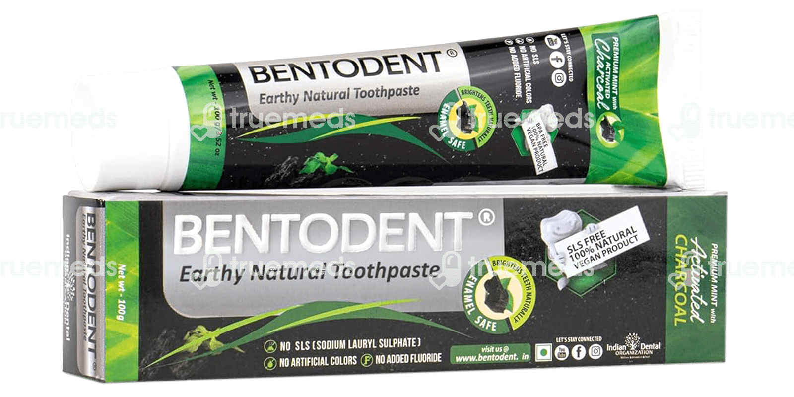 Bentodent Earthy Natural Premium Mint With Activated Charcoal ...