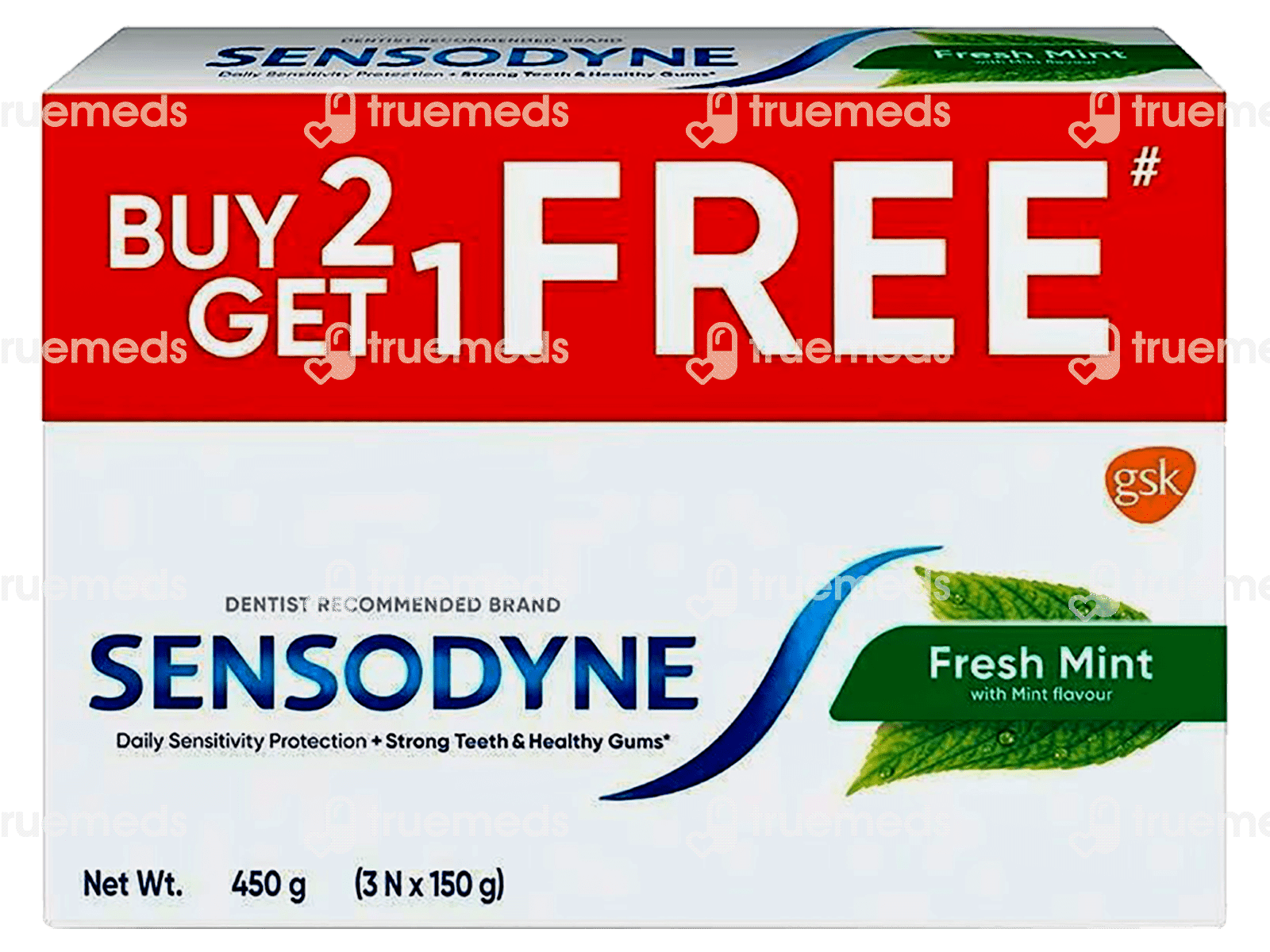 Sensodyne Fresh Mint Buy 2 Get 1 Free Toothpaste 150 Gm Pack Of 3 ...