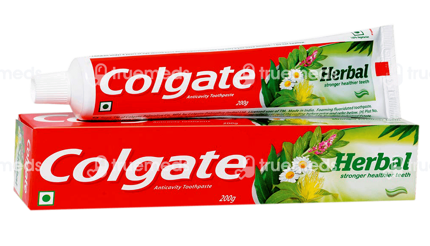 Colgate Anticavity Herbal Toothpaste 200 Gm - Uses, Side Effects ...