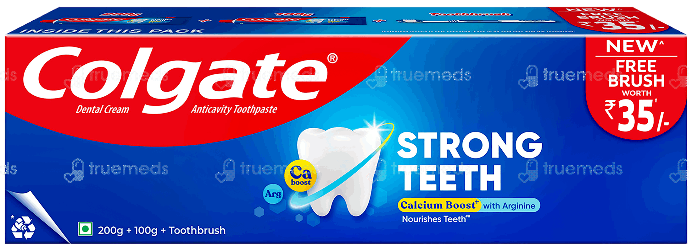 Colgate Strong Teeth Anticavity Toothpaste 200gm100gm With Free ...
