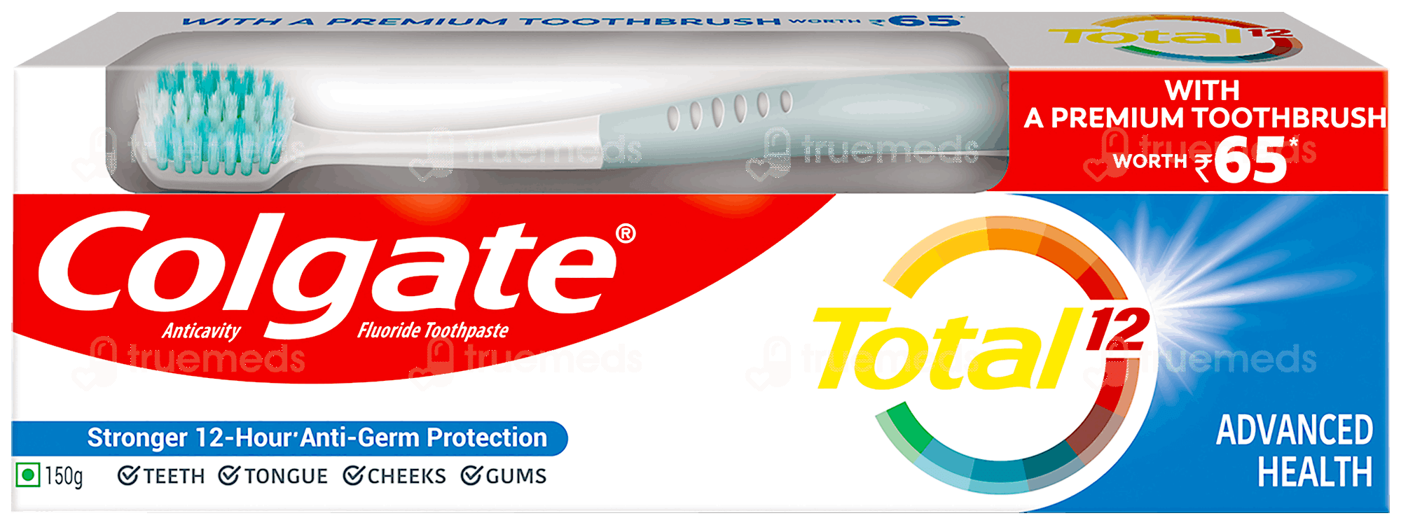 Colgate Total 12 Advanced Health Toothpaste 150gm 1 Toothbrush - Uses, Side Effects, Dosage ...