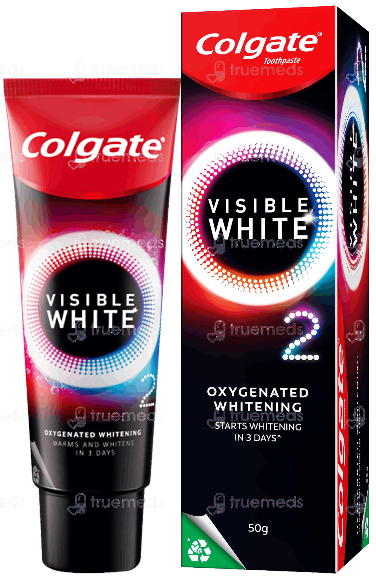Colgate Visible White O2 Oxygenated Whitening Toothpaste 50gm - Uses ...