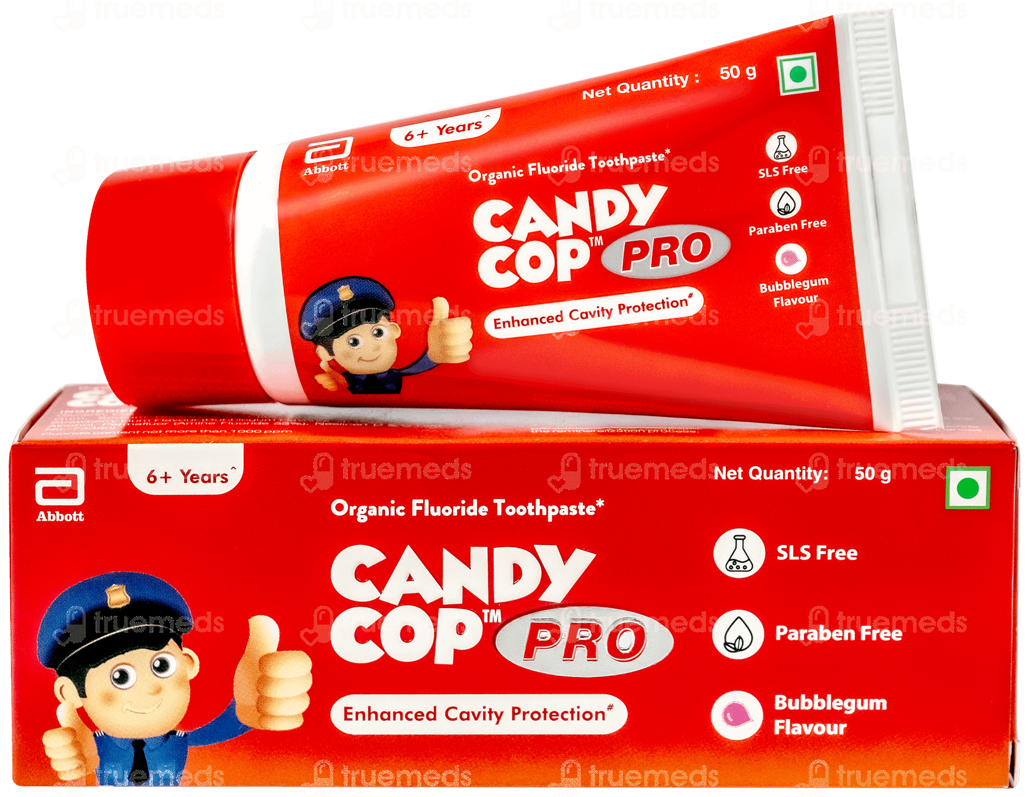 Candy Cop Pro 6 Years Bubblegum Flavour Toothpaste 50gm - Uses, Side ...