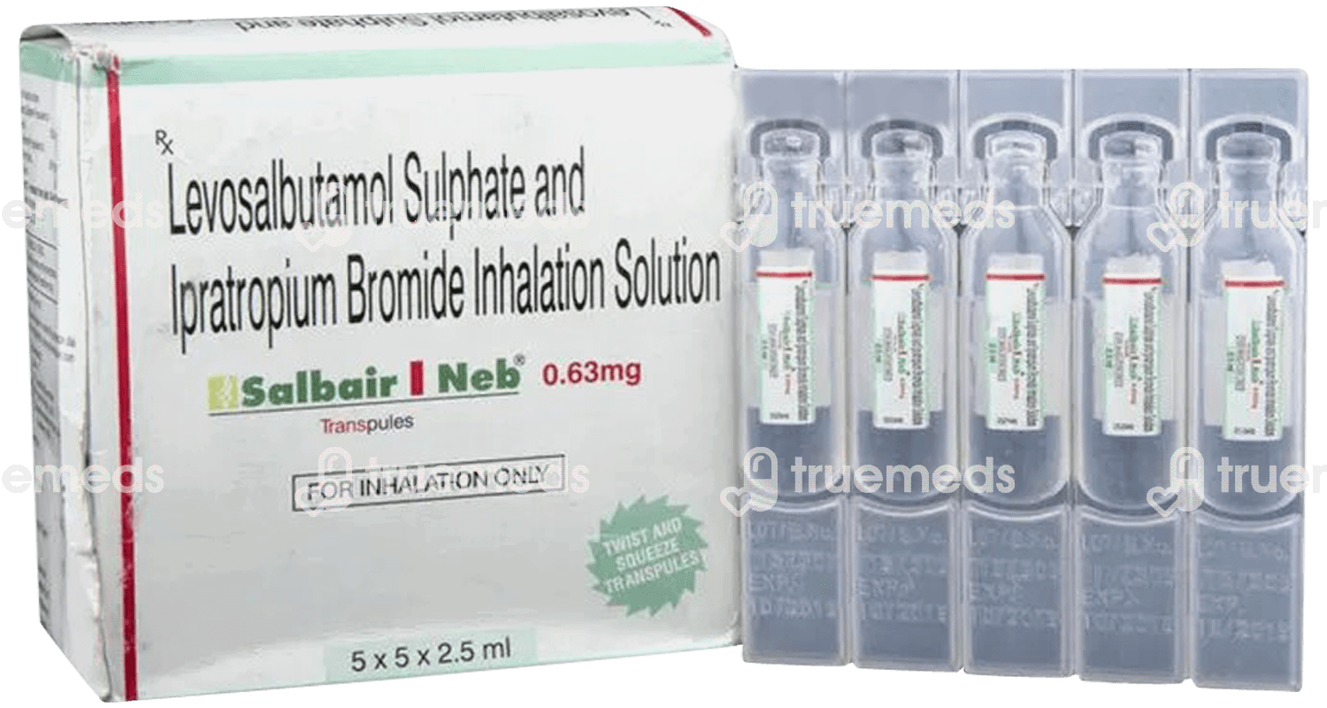 Salbair I Neb 063 Mg Transpules 25 Ml Pack Of 5 - Uses, Side Effects ...