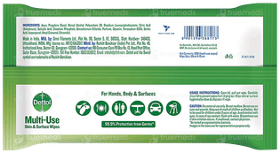 Dettol Original Multi Use Skin And Surface Wipes 40 - Uses, Side ...