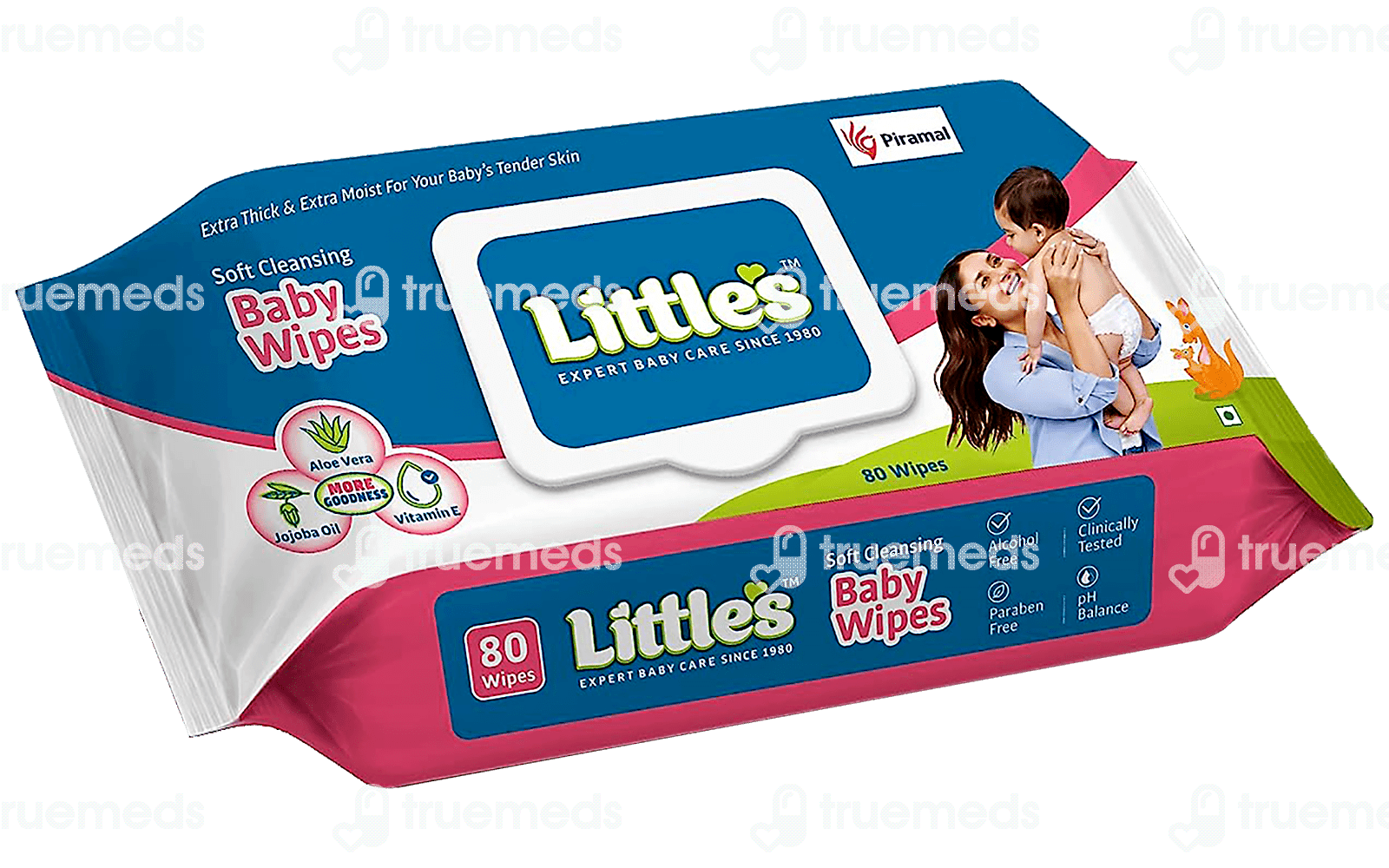 Littles Soft Cleansing With Lid Baby Wipes 80 - Uses, Side Effects ...
